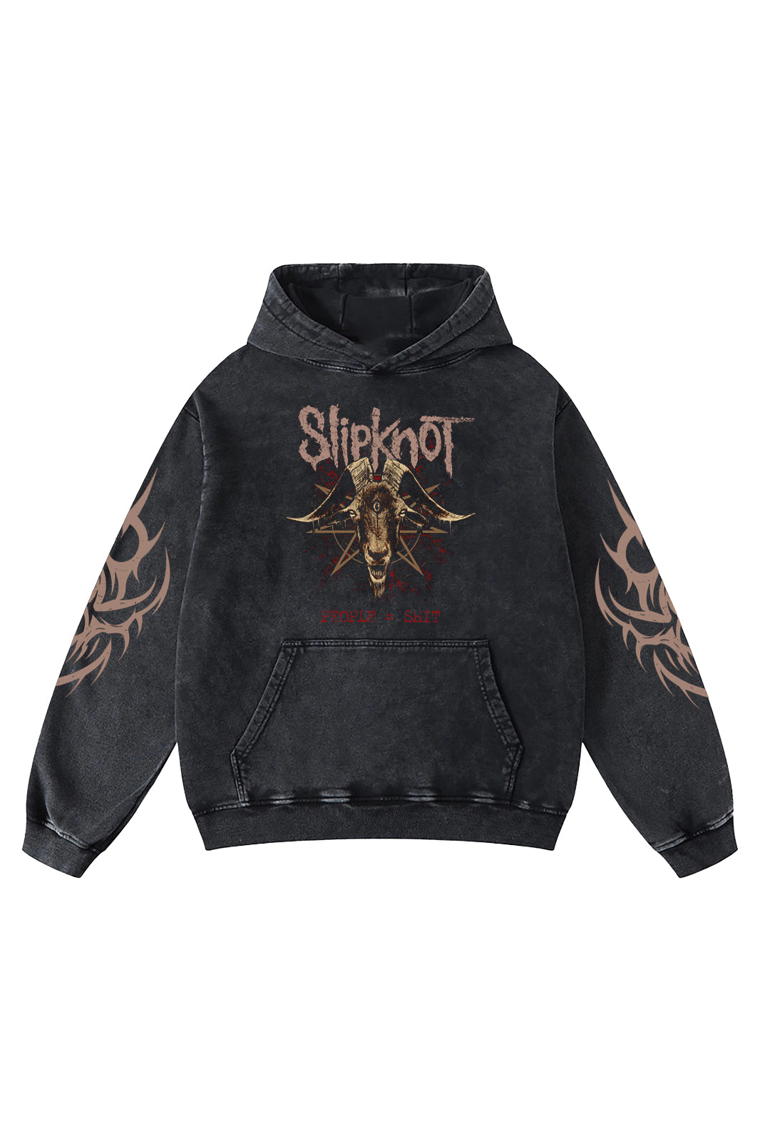 Slipknot - People = Shit Sigil - Acid Wash Hoodie – Jnorss